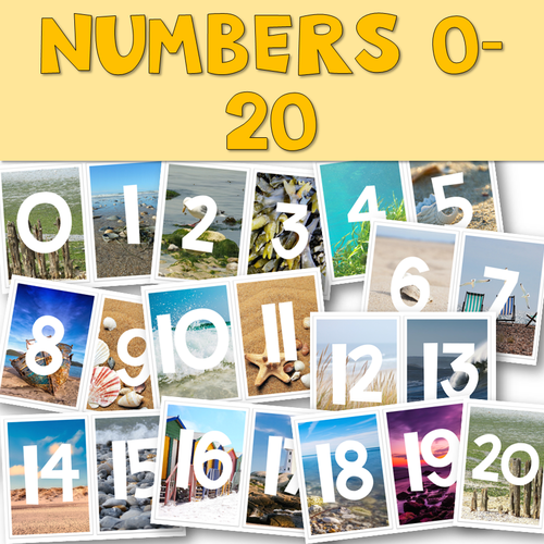 Beach Themed Numbers 0-20 Posters | Alphabet Posters | Classroom Decor ...