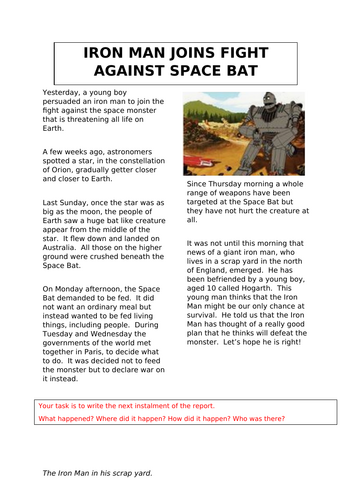 The Iron Man by Ted Hughes ENGLISH UNIT | Teaching Resources