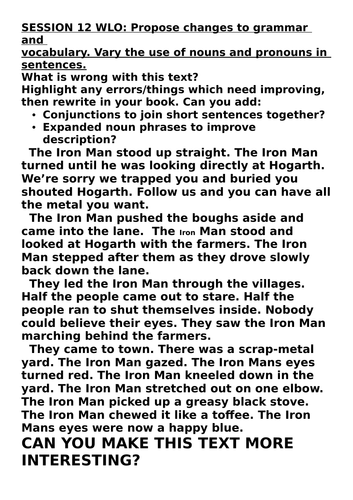 The Iron Man by Ted Hughes ENGLISH UNIT | Teaching Resources