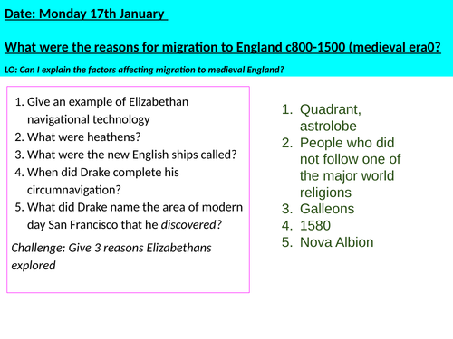 Edexcel Migration History GCSE 2022 - Medieval 800-1500 | Teaching ...