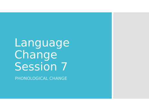 A-Level English Language- Language Change Content Breakdown | Teaching ...