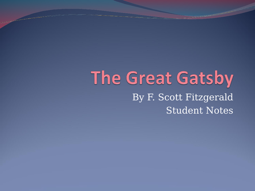 'The Great Gatsby' - Full Unit | Teaching Resources