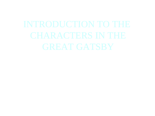 'The Great Gatsby' - Full Unit | Teaching Resources