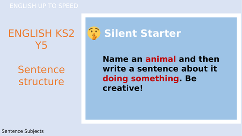 KS2 - English Worksheet and Lesson - Subjects | Teaching Resources