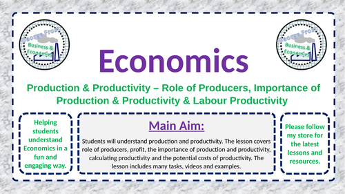 Production & Productivity – Role of Producers, Importance of Production ...