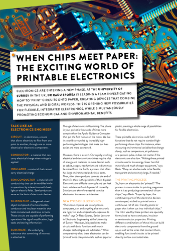 Electronic Engineering - When chips meet paper: the exciting world of ...