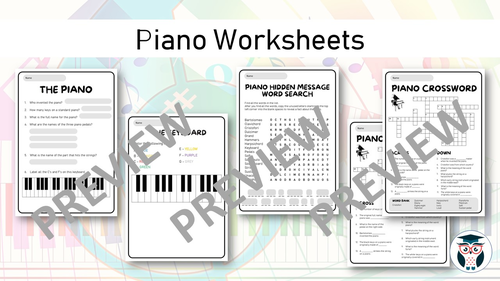 The Piano - Handouts and Worksheets | Teaching Resources
