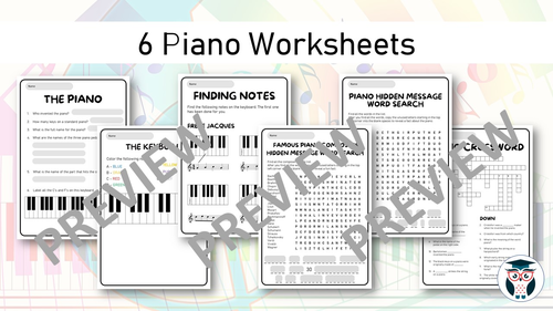 The Piano - Handouts and Worksheets | Teaching Resources
