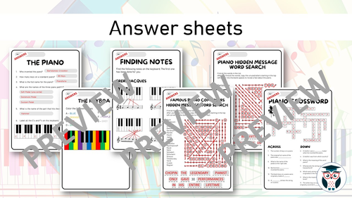 The Piano - Handouts and Worksheets | Teaching Resources