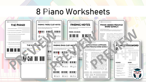 The Piano - Handouts and Worksheets | Teaching Resources