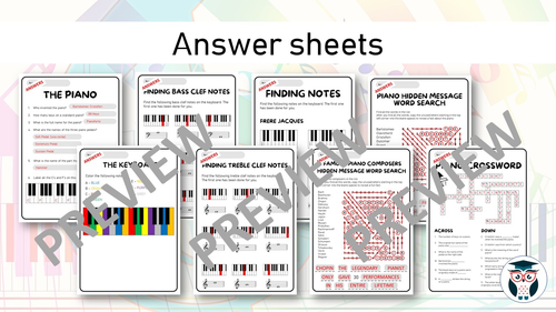 The Piano - Handouts and Worksheets | Teaching Resources