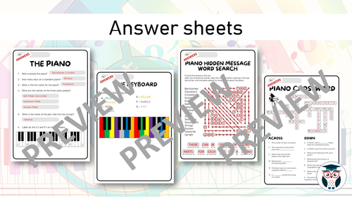 The Piano - Handouts and Worksheets | Teaching Resources