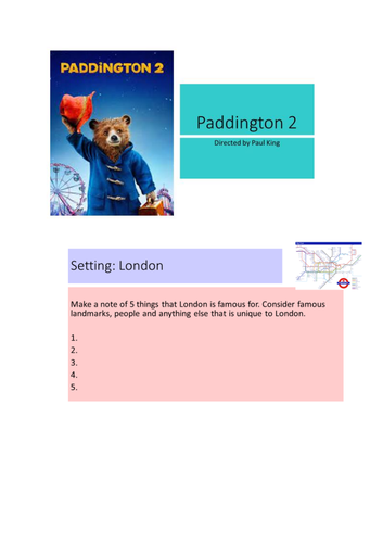 Paddington 2 | Teaching Resources