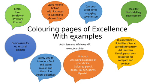 Artists Colouring and Mark Making pages | Teaching Resources