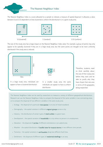 Nearest Neighbour Index | Teaching Resources