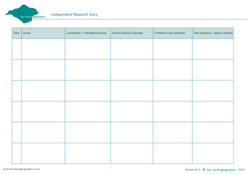 Independent Research Diary | Teaching Resources