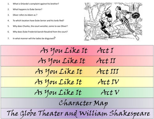 As You Like It- Flip book Study Guide | Teaching Resources