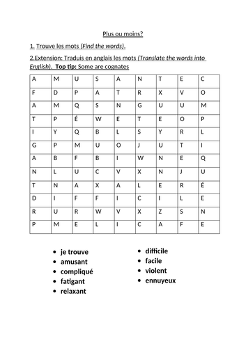 KS3 French Topics Wordsearch Bundle | Teaching Resources