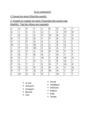 KS3 French Topics Wordsearch Bundle | Teaching Resources