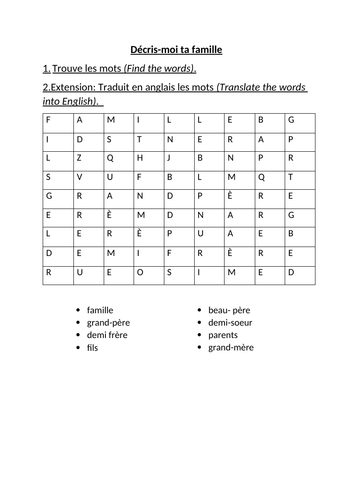 KS3 French Topics Wordsearch Bundle | Teaching Resources