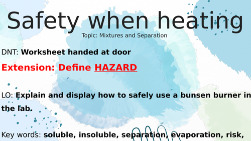 7Ec - Safety when heating | Teaching Resources