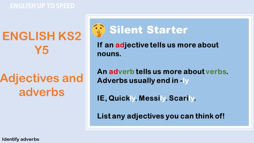 KS2 - English Worksheet and Lesson - Adverbs | Teaching Resources