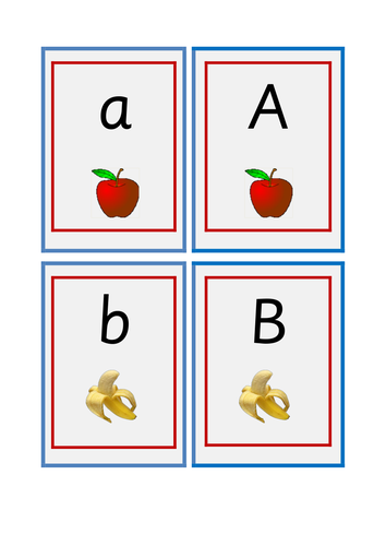 Aa to Zz Letters Room Visuals Word Cards Pictures Alphabet Mat ...