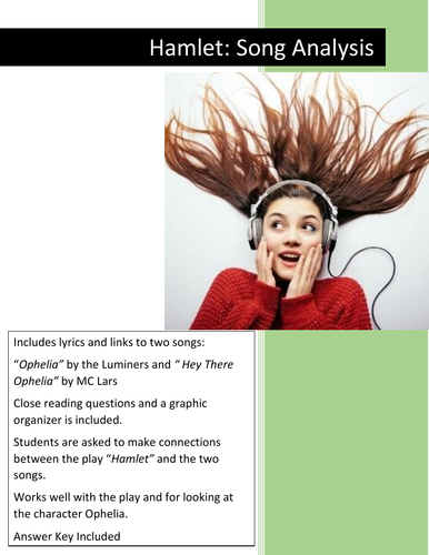 Hamlet: Analyzing Song Lyrics for Ophelia | Teaching Resources