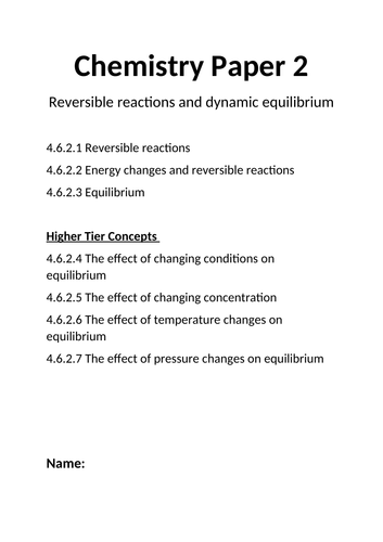 Chemistry AQA GCSE Paper 2 - Revision video clips with booklets ...