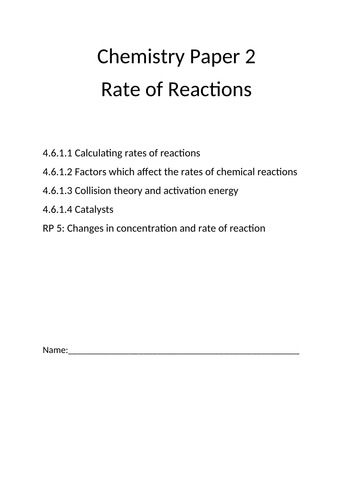 Chemistry AQA GCSE Paper 2 - Revision video clips with booklets ...