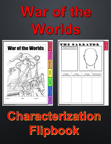 War of the Worlds Characterization Flip Book | Teaching Resources