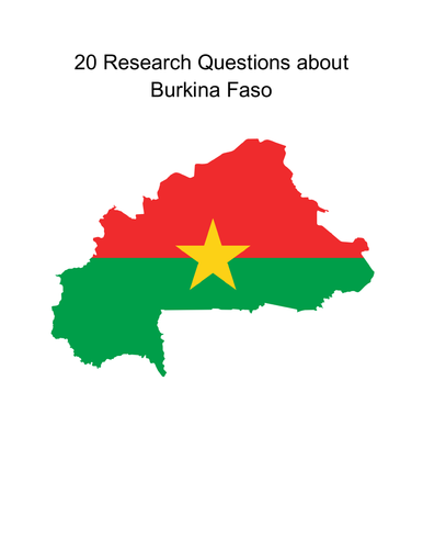 20 Research Questions about Burkina Faso | Teaching Resources