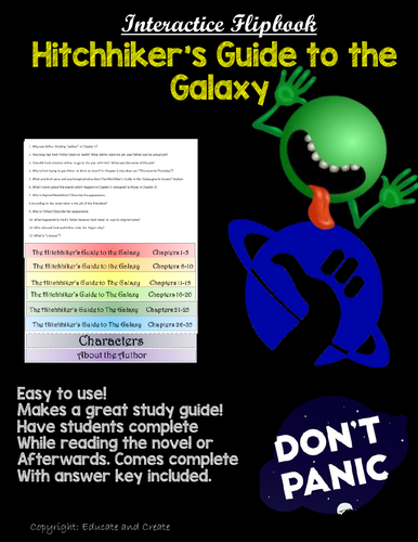 Hitchhiker's Guide to the Galaxy Interactive Flipbook | Teaching Resources