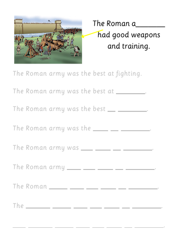 Romans SEN Worksheets: The army | Teaching Resources