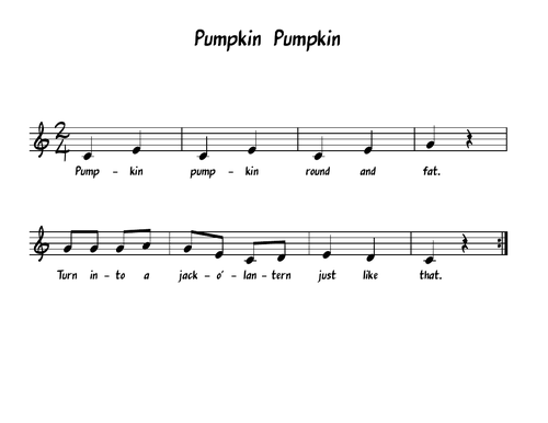 Pumpkin Pumpkin - Boomwhacker Play Along Video and Sheet Music ...