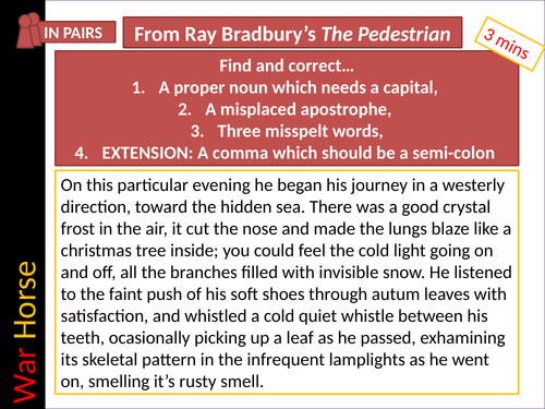 War Horse SOW KS3 | Teaching Resources
