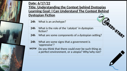 Dystopian Fiction: Context | Teaching Resources