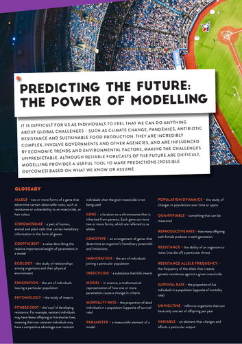 Predicting the future: the power of modelling | Teaching Resources