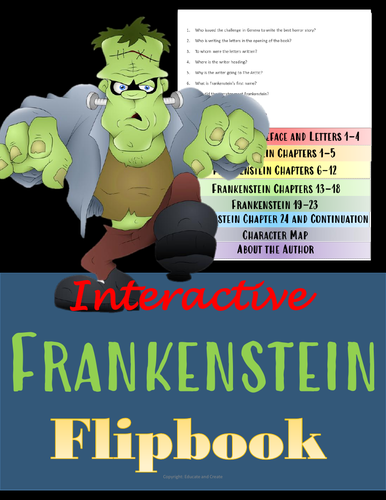 Frankenstein Interactive Flipbook | Teaching Resources