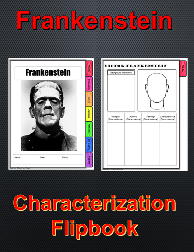 Frankenstein Characterization Flip book | Teaching Resources