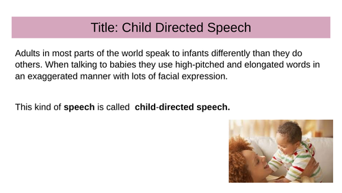 Child Directed Speech (CDS) - Key Aspect of Child Language Acquisition ...