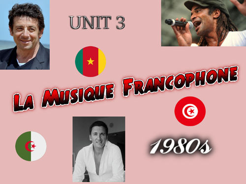 FRENCH MUSIC PROJECT (Music from the 1950s-present) | Teaching Resources