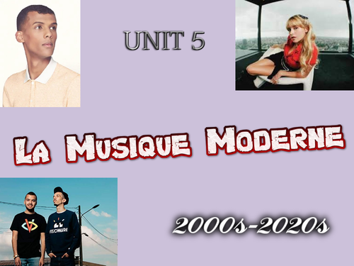 FRENCH MUSIC PROJECT (Music from the 1950s-present) | Teaching Resources