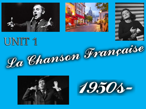 FRENCH MUSIC PROJECT (Music from the 1950s-present) | Teaching Resources