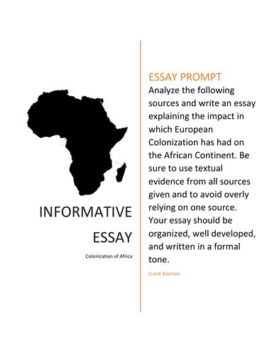 Informative Essay: The Effects of Colonization in Africa | Teaching ...