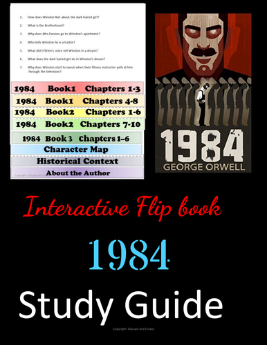 1984 Flip book Study Guide - Printable and Google Drive Version ...