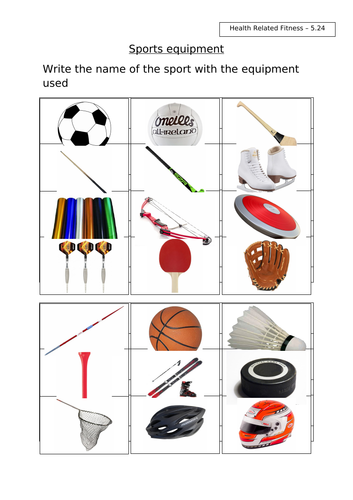 Sports equipment and clothes | Teaching Resources