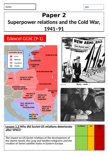 Cold War | Deteriorating US-Soviet Relations | Teaching Resources