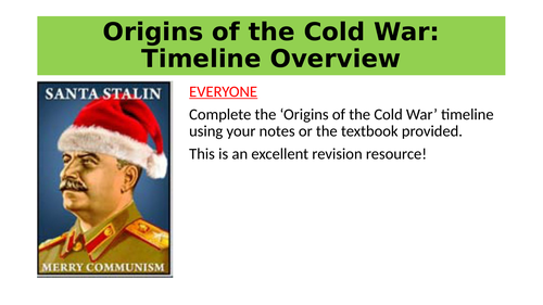 Cold War | Origins Timeline | Teaching Resources