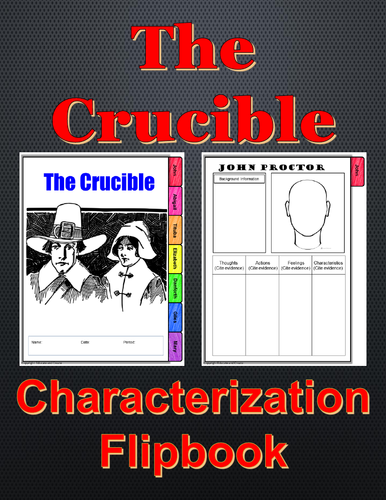 The Crucible Characterization flip book | Teaching Resources